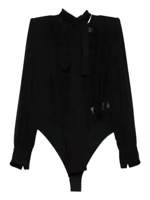 Elisabetta Franchi Tie-neck Bodysuit - Black