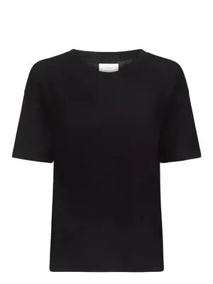 Loulou De Saison Ribbed Short-sleeve T-shirt - Black