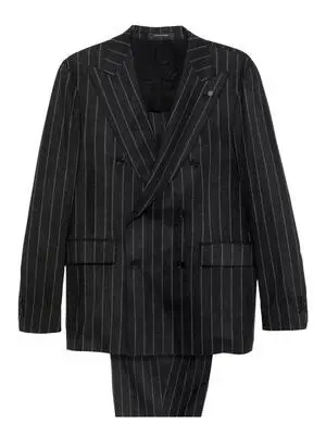 Tagliatore Pinstripe Double-breasted Suit - Grey