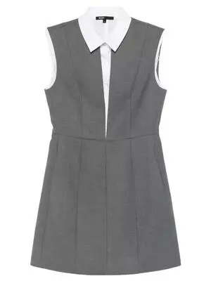 Maje Panelled Mini Dress - Grey