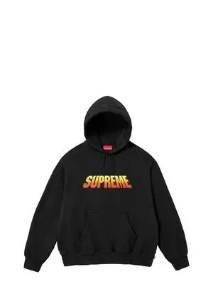 Supreme Logo-print Hoodie - Black