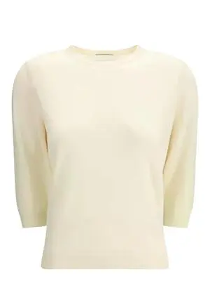 ALLUDE Knitwear With Three-quarter Sleeves - Neutrals
