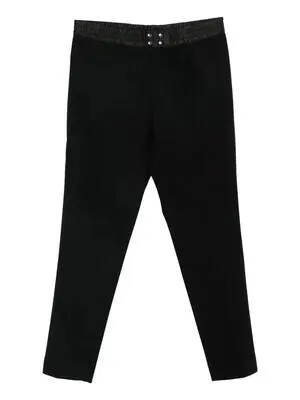 Prada 2000s Striped Trousers - Black
