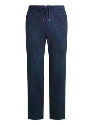Etro Paisley-motif Trousers - Blue