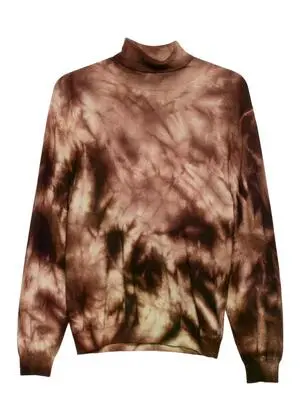 A.N.G.E.L.O. VINTAGE CULT Tie-dye Roll-neck Sweater - Brown