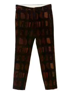 ROMEO GIGLI Patterned Trousers - Brown