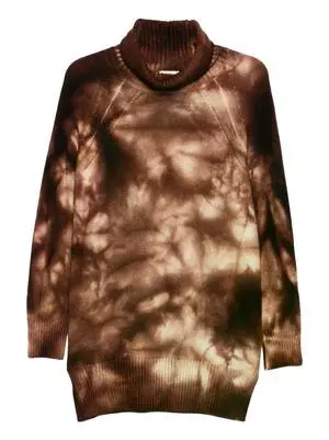 A.N.G.E.L.O. VINTAGE CULT Tie-dye Roll-neck Sweater - Brown