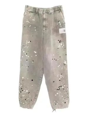 Mihara Yasuhiro Crystal-embellished Corduroy Trousers - Grey