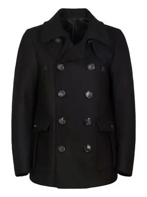 Dsquared2 Double-breasted Pocket Coat - Black