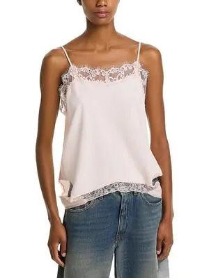 MAISON MARGIELA Lace Trimmed Camisole - Pink