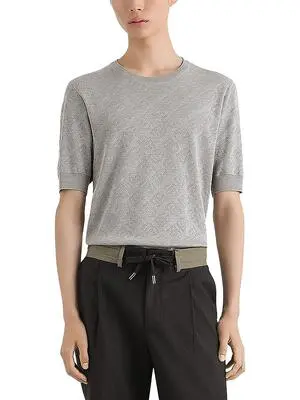 Dolce & Gabbana Short Sleeve Logo Sweater - Light Grey