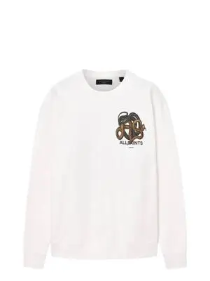 ALLSAINTS Organic Cotton Reticulate Sweatshirt - White