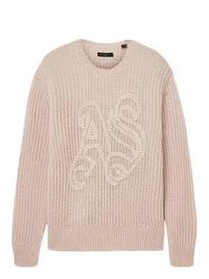 ALLSAINTS Embroidered Chainy Sweater - Brown