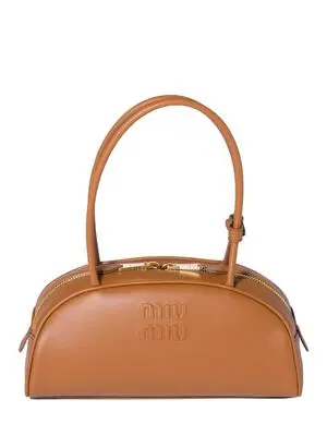 Miu Miu Beau Leather Bag - Cognac