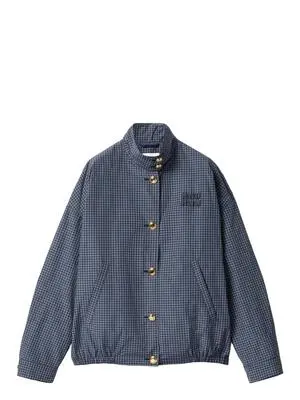 MIU MIU Checked Technical Fabric Blouson Jacket
