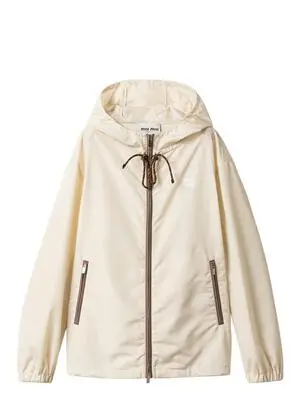 Miu Miu Technical Fabric Blouson Jacket - Vanilla
