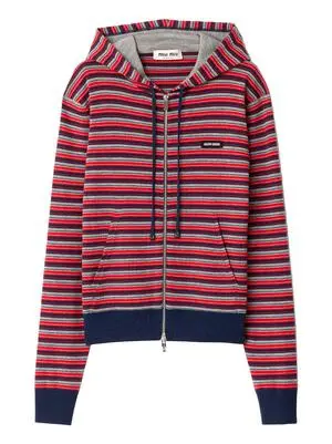 Miu Miu Wool Hoodie Jacket - Red