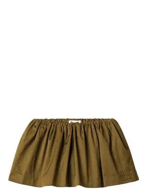 MIU MIU Satin Cotton Mini Skirt