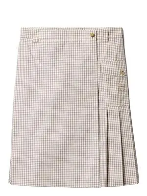 MIU MIU Checked Technical Fabric Skirt