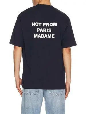 Drole De Monsieur Bold Slogan T-shirt - Navy