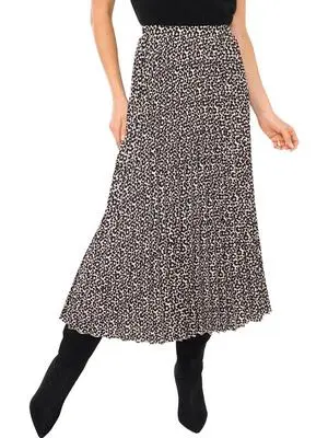 Halogen Floral Dot Pleated A-line Skirt - Birch