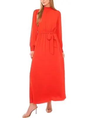 HALOGEN Long Sleeve Maxi Dress