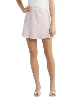ALL IN FAVOR Floral A-line Mini Skirt - Cream Pink