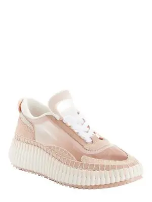 Chloé Nama Platform Sneakers - Blushy Beige