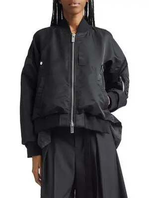 Sacai Nylon Twill Bomber Jacket - Black