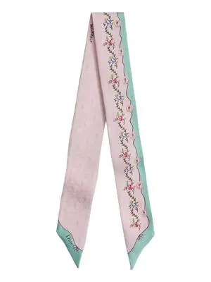 Dior Amour Revolution Flowers Mitzah Scarf - Pink Multicolor Silk Twill