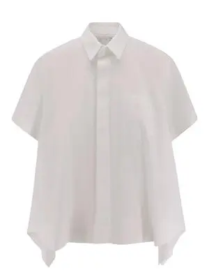 Sacai Cotton Blend Poplin Shirt - White