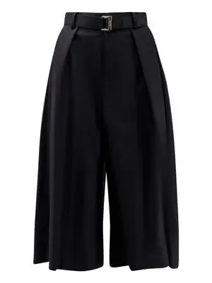 Sacai Wool Blend Bermuda Shorts - Black