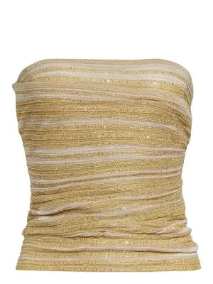 Missoni Viscose Blend Striped Top - Gold