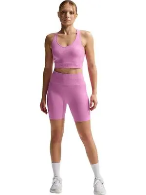 Nike Pro Seamless Dri-fit High-waisted 5" Biker Shorts - Purple