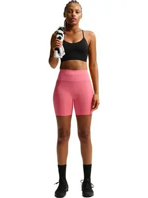Nike Pro Seamless Dri-fit High-waisted 5" Biker Shorts - Pink