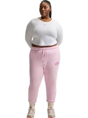 Nike Sportswear Club Fleece Graphic Mid-rise Pants - Pink