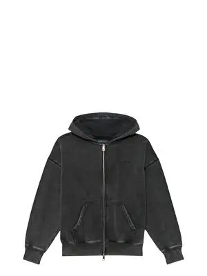 PURPLE BRAND Fleece Zip-up Hoodie - Black