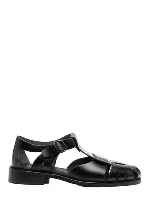 Hereu Pesca Leather Sandals - Black