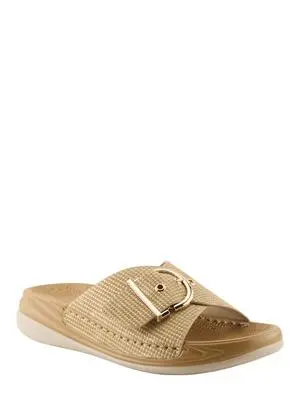 SPRING STEP SHOES Brewer Slide Sandal - Tan Metallic