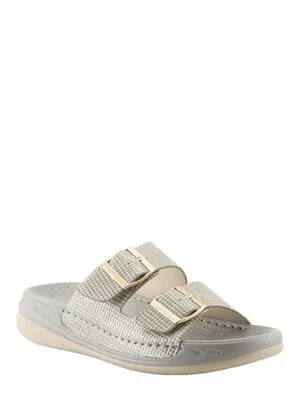 SPRING STEP SHOES Buttermere Slide Sandal - Grey Metallic