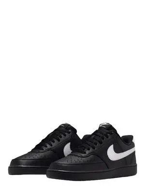 Nike Court Vision Low Sneaker - 010 Black/black/white