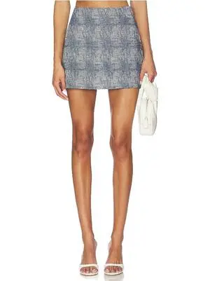 JBQ Adrienne Mini Skirt - Blue & Beige