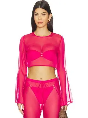 SHANI SHEMER Phoenix Crop Top - Fuchsia