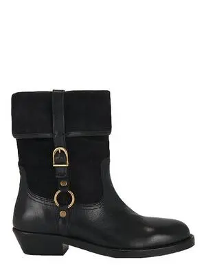 Isabel Marant Ildra Buckle Boots - Faded Black