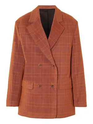 Alexander McQueen Biosis Double-breasted Corduroy Blazer - Orange