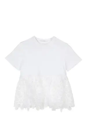 Cecilie Bahnsen Conni Lace-panel T-shirt - White