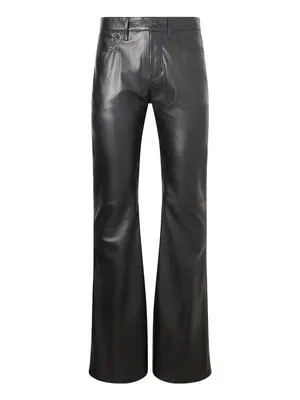 Acne Studios Flared Panelled Leather Trousers - Black