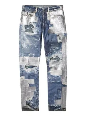 Acne Studios 1979 Skinny-fit Foiled Trompe L'oeil Printed Organic Jeans - Blue