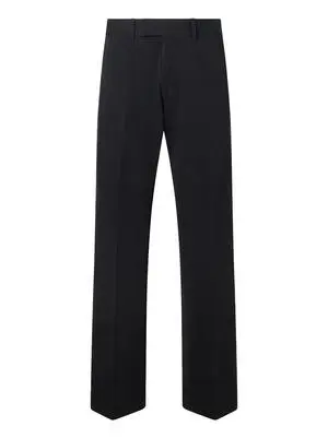 TOM FORD Wide-leg Cotton-drill Trousers - Black