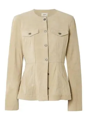 HAIKURE Temple Paneled Suede Jacket - Neutrals